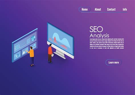 Seo Analytics Team Landing Page It Specialists With Computer Working
