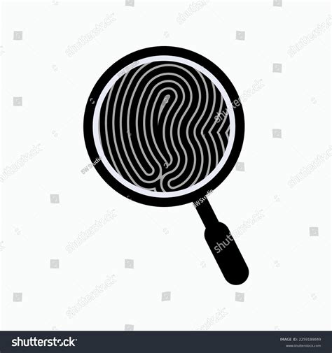 Forensic Icon Identification Investigation Symbol Stock Vector Royalty