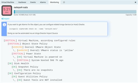 Monitoring Rules Icinga VSphere Integration