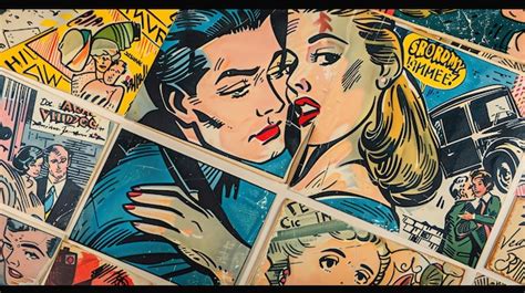 Premium Photo A Collection Of Vintage Comic Book Panels With Colorful