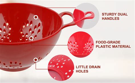 8 Pcs Mini Colander For Kitchen Colored Plastic Strainer Small Fruit Strainer Bowl