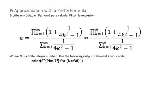solved pi approximation with a pretty formulaescriba un