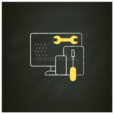 Coding Toolkit Chalk Icon Stock Vector Illustration Of Equipment