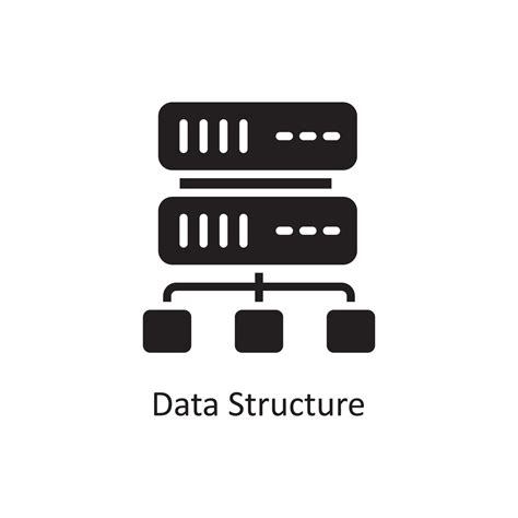Data Structure Vector Solid Icon Design Illustration Business And Data Management Symbol On
