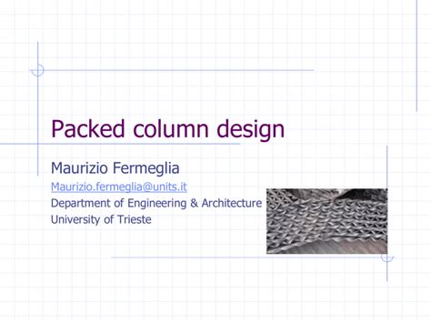 Packed Column Design Principles And Applications
