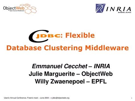 Ppt Flexible Database Clustering Middleware Powerpoint Presentation