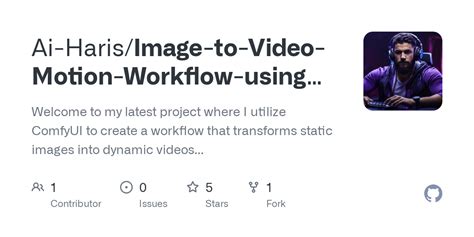 GitHub Ai Haris Image To Video Motion Workflow Using ComfyUI Welcome To My Latest Project