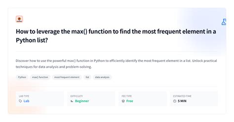 How To Leverage The Max Function To Find The Most Frequent Element In