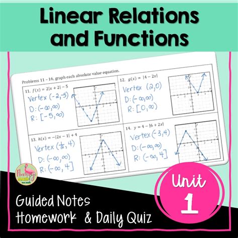 Linear Relations And Functions Algebra 3 Flamingo Math With Jean Adams