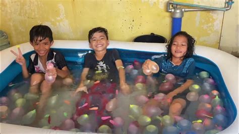 ដាក់ប៉េងប៉ោងទឹកទុកលេងគប់គ្នាលេងថ្ងៃចូលឆ្នាំខ្មែរ ថ្ងៃចូលឆ្នាំ Youtube