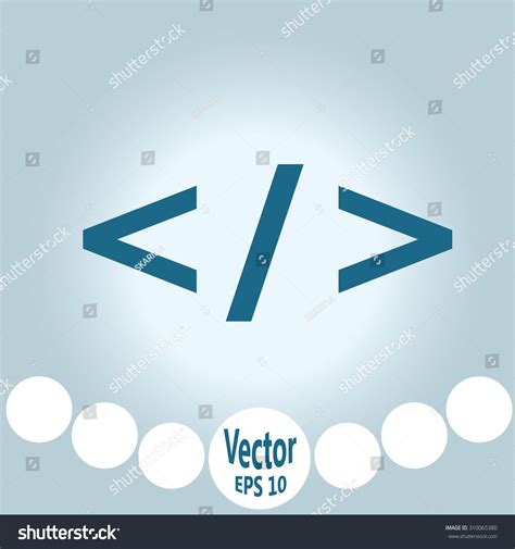 Code Flat Icon Stock Vector Royalty Free 310065380 Shutterstock