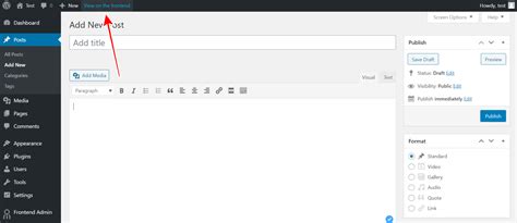 Wordpress Allow Frontend Post Submissions Wp Frontend Admin