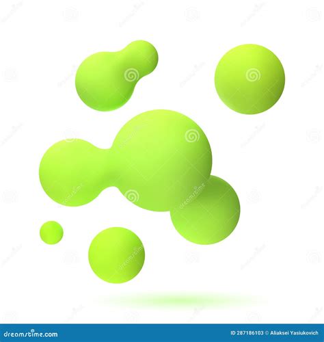 3d Abstract Blobs Set Stock Vector Illustration Of Bounce 287186103