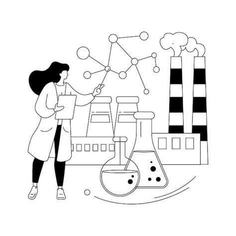 Química Industrial Concepto Abstracto Ilustración Vectorial