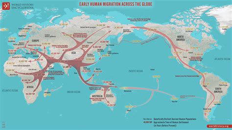 Human Migration Out Of Africa Map Humans Spread Out Of Africa And