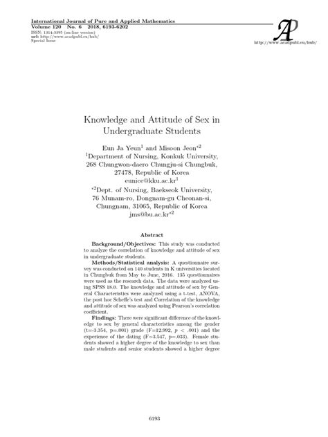 Knowledge And Attitude Of Sex In Undergraduate Students Pdf Knowledge And Attitude Of Sex In Undergraduate Students Pdf