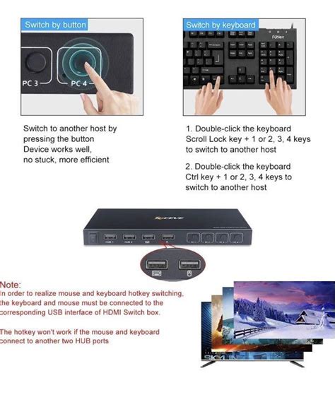 Kceve Hdmi 4 X 1 Kvm Switch Computers Tech Parts Accessories Cables Adaptors On Carousell