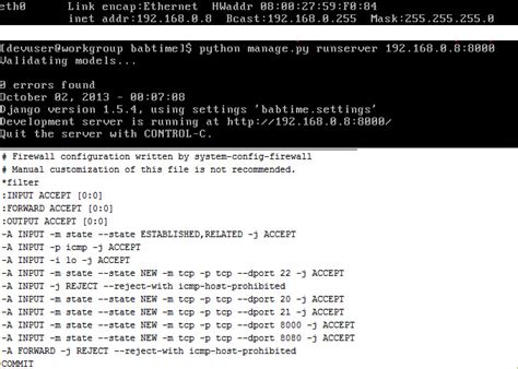 Django Cant Connect From Outside Virtualbox Centos64 Python Django