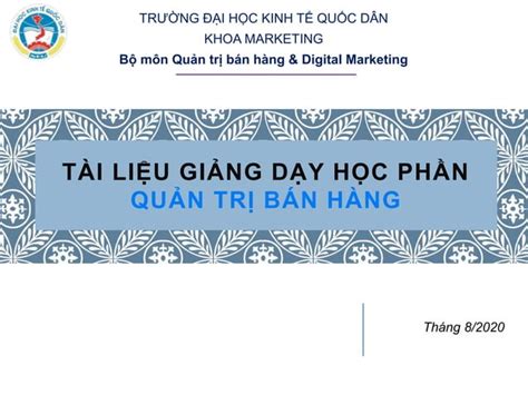 Mkbh1105 Slides Qt Ban Hang 1182020pptx