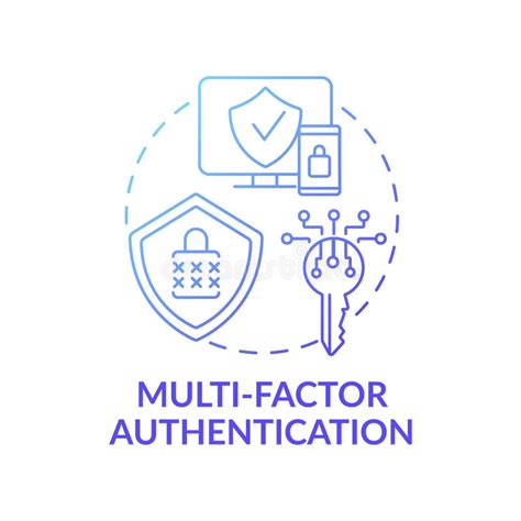 Multi Factor Authentication Concept Icon Stock Vector Illustration Of Vector Online 212917583