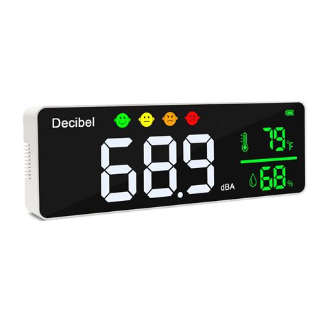 Buy Decibel Meter Wall Hanging Sound Level Meter Inch Large LED Display Noise Temperature