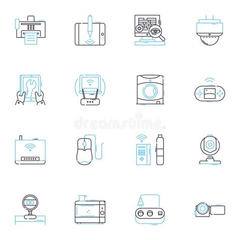 Appliance Maintenance Linear Icons Set Cleaning Checking Repairing Lubricating Inspecting