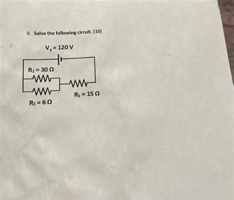 Solved Solve The Following Circuit Chegg