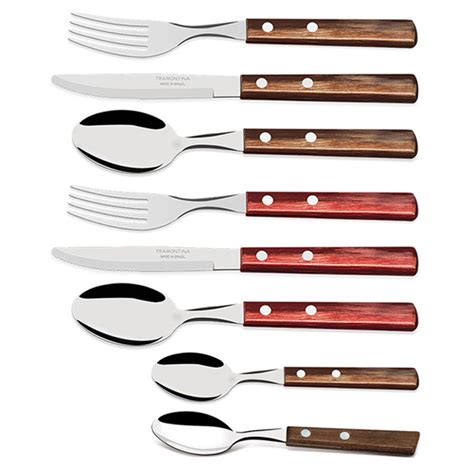 트라몬티나 트라몬티나 커트러리 포크 나이프 스푼 양식기 빈티지 우드핸들 위시버킷