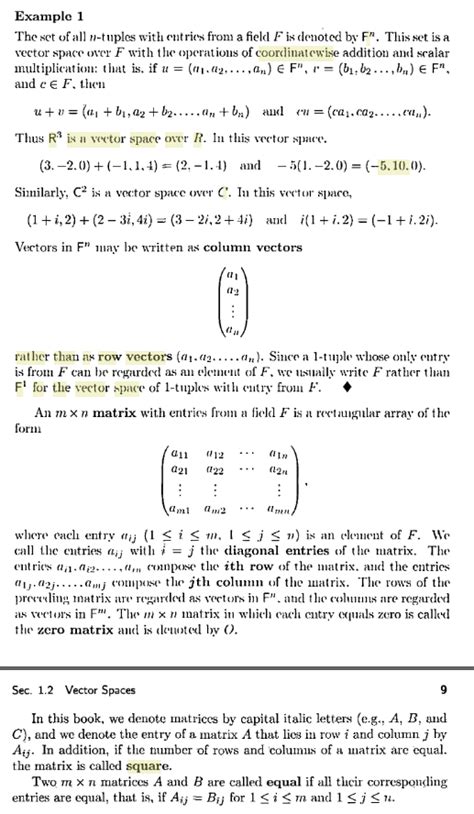 Solved Example The Set Of All N Tuples With Entries From A Chegg Com