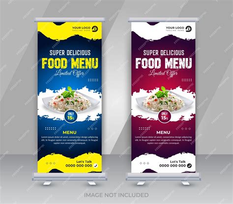 Premium Vector Modern And Unique Concept Food Menu Restaurant Roll Up