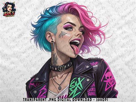 Punk Rock Rebel With Attitude Graphic By Sue Opperman Designs
