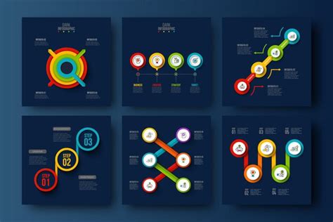 Premium Vector Vector Dark Infographic Set Can Be Used For Workflow
