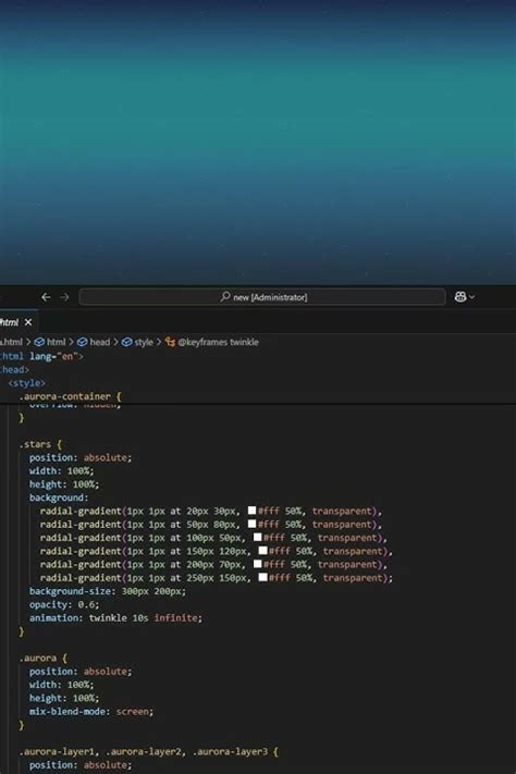 Css Magic Crafting An Animated Aurora Borealis Effect 🌌 Stunning