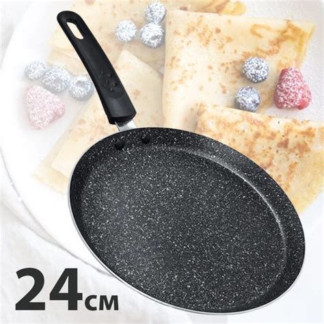 Сковорода блинная 24 см с антипригарным мраморным покрытием Benson Bn 56І сковородка для блинов