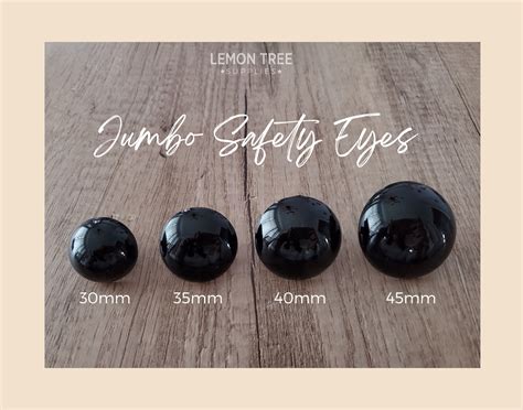 Black Safety Eyes 30mm35mm40mm45mm Jumbo Safety Eyes Eyes For