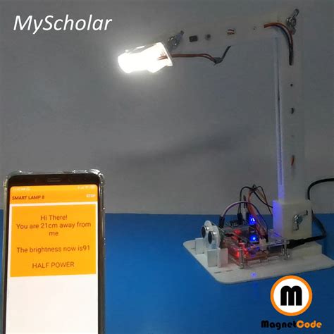 projek stem rbt magnetcode smart lamp auto switch and brightness