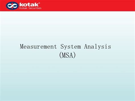 Measurement System Analysis