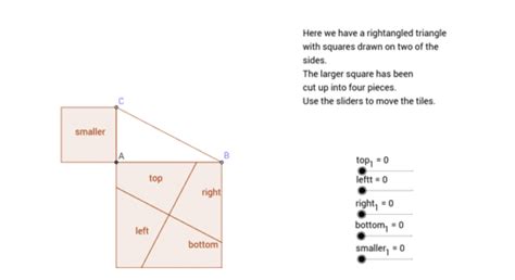 Pythagoras Theorem A Visual Demonstration Geogebra Pythagoras Theorem A Visual Demonstration Geogebra
