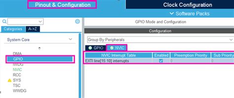 getting started with exti stm32mcu