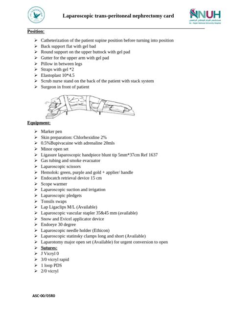 Lap Nephrectomy Card Pdf
