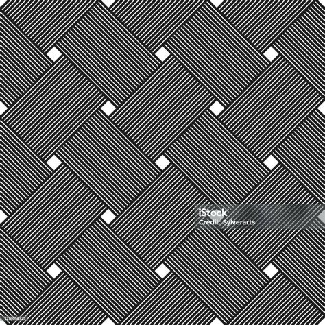 매끄러운 벡터 직조 패턴 교차 선선형 배경 섬유 니트 반복 타일 링 벽지 완벽한 단순한 최소한의 디자인 0명에 대한 스톡 벡터 아트 및 기타 이미지 Istock