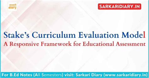 Stakes Curriculum Evaluation Model A Responsive Framework For Educational Assessment