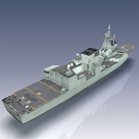 Halifax Class Patrol Frigate 3d Model