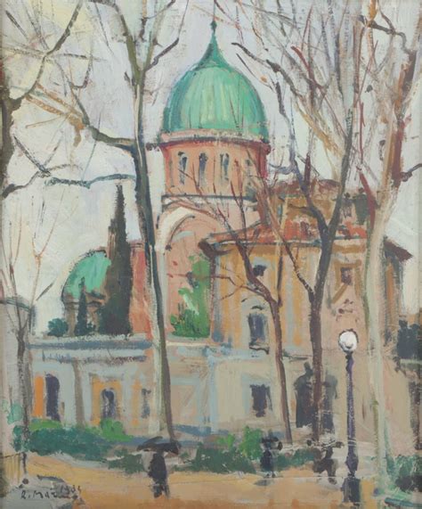 Lot Rodolfo Marma Italy 1923 1997 Sinagoga 1964 Oil On