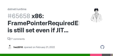 X86 Framepointerrequiredeh Is Still Set Even If Jit Removed Empty Tryfinally · Issue 65658