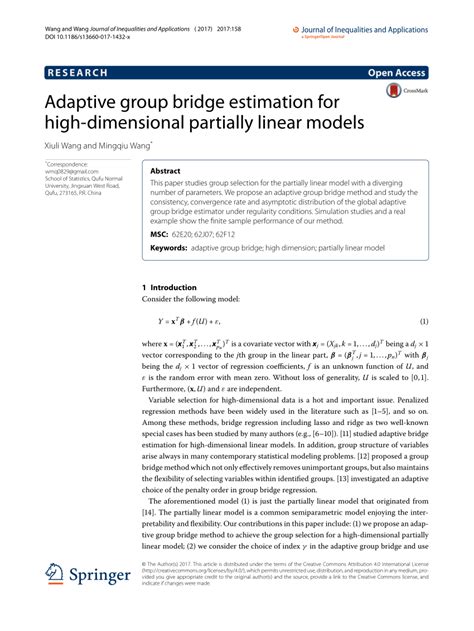 pdf adaptive group bridge estimation for high dimensional partially