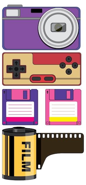 Free Vector Set Of Retro Object
