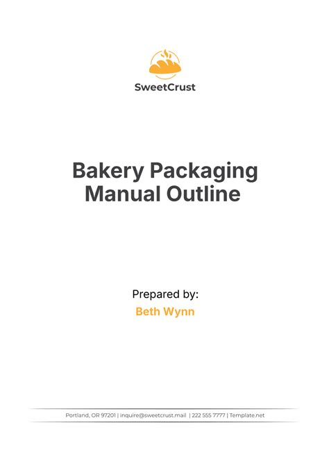 Free Bakery Packaging Manual Outline Template To Edit Online