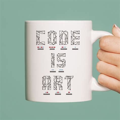 Personalized Ceramics Code Is Art Coffee Mug Oz For Computer Engineer Coder CALLIE