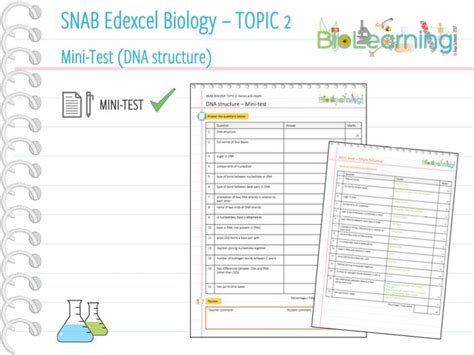Dna Structure Mini Test Ks5 Teaching Resources